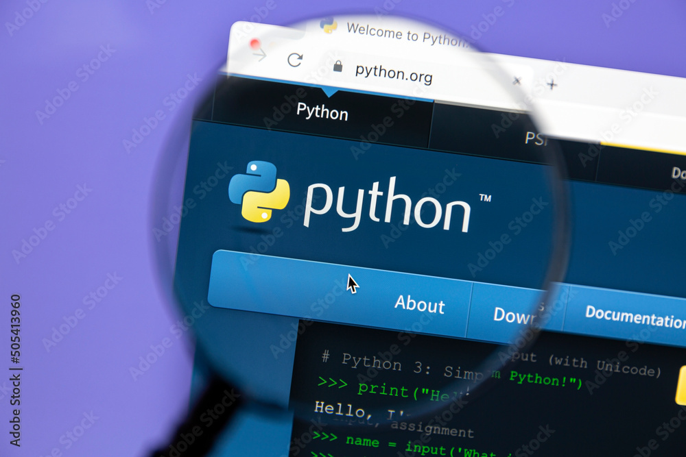 Ostersund Sweden May 16 2022 Python Website Python Is A High