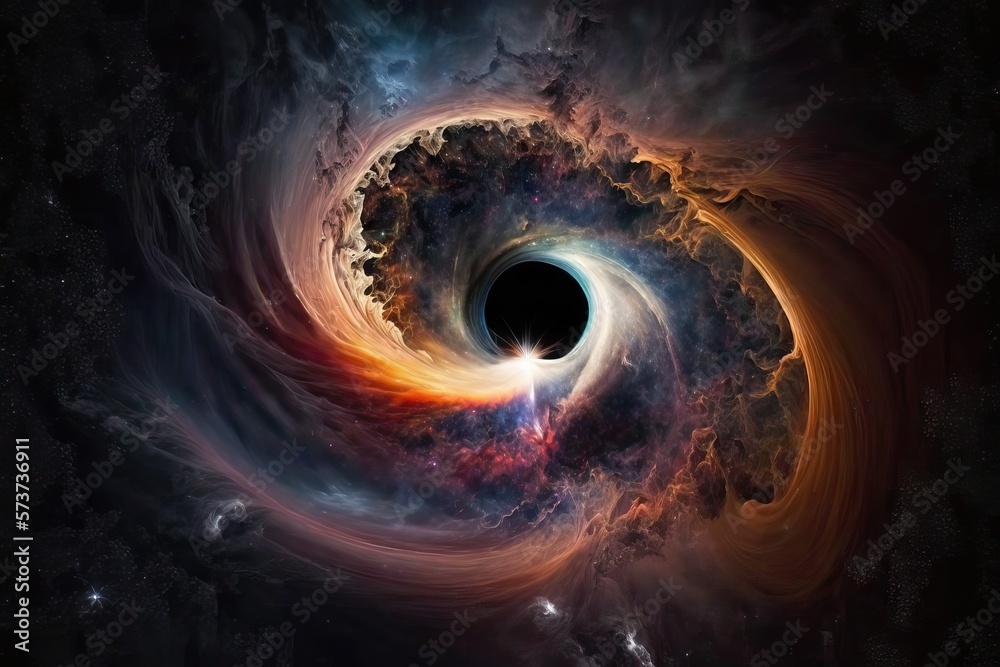 Black Hole Activity On Space Beautiful Impressive And Colourful