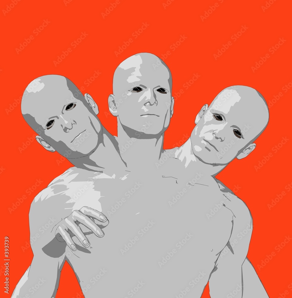 3 headed human