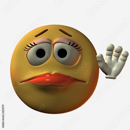 smiley good bye – Stock-Illustration | Adobe Stock