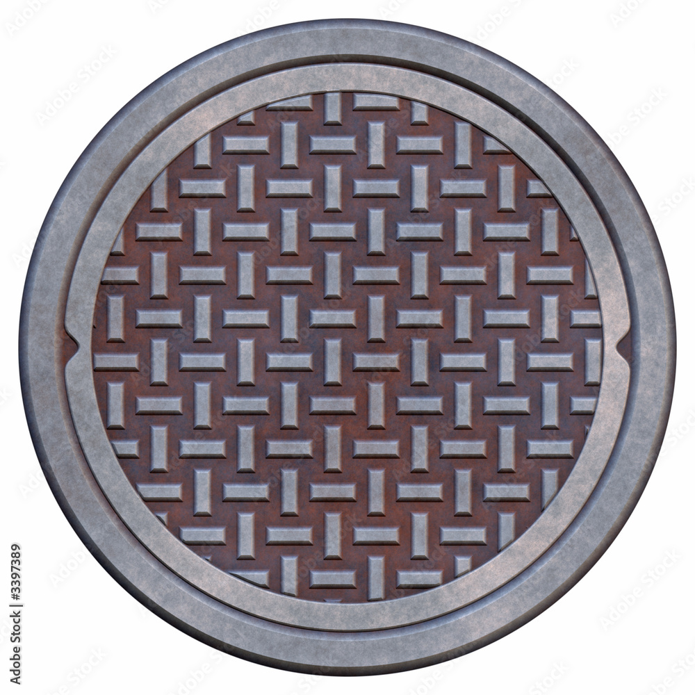 computer generated manhole cover (texture) Stock Photo | Adobe Stock