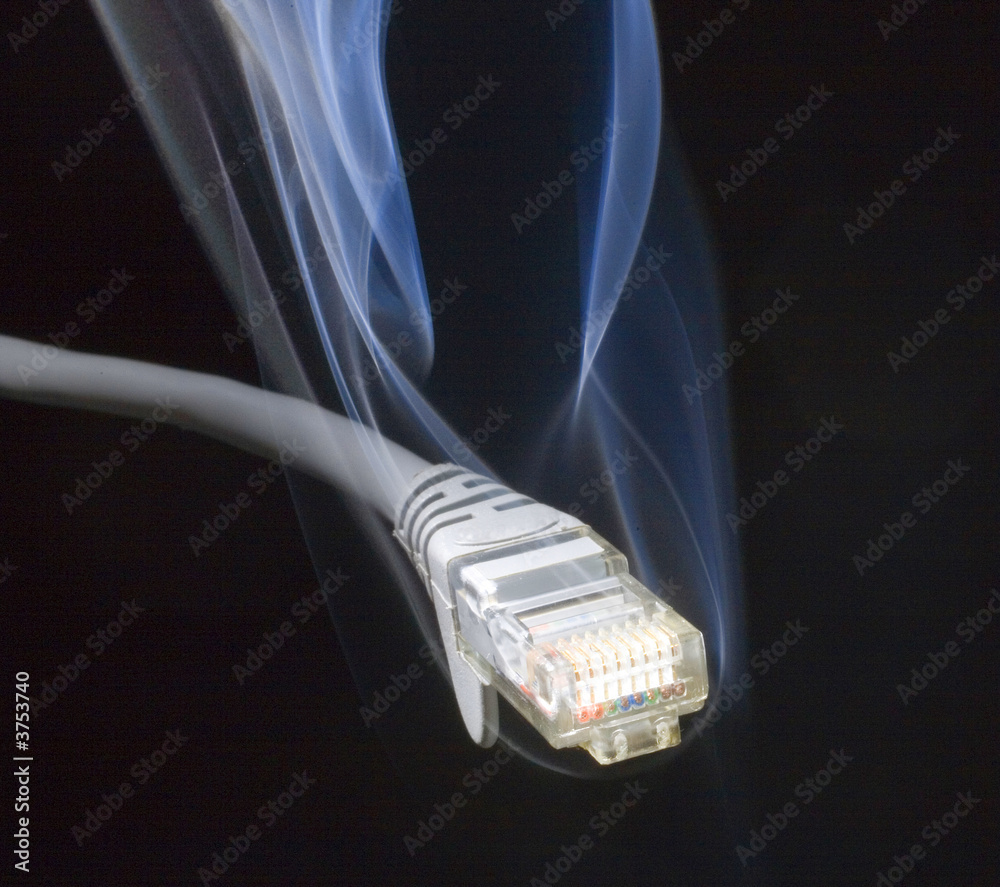 fast computer connection for a network that has overheated and smoking ...