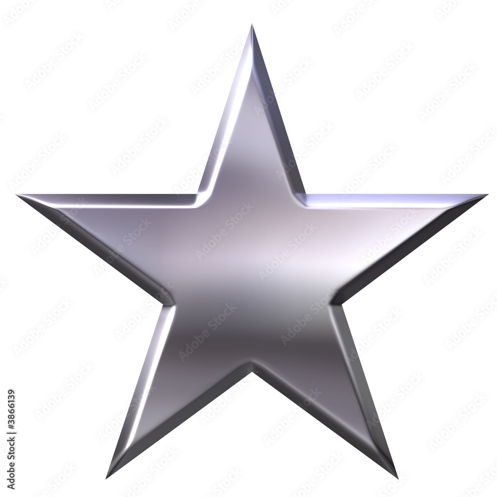 Silver Star Stock Illustration | Adobe Stock