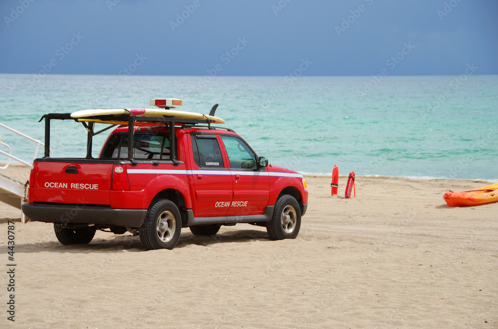 Beach rescue on patrol Stock Photo | Adobe Stock