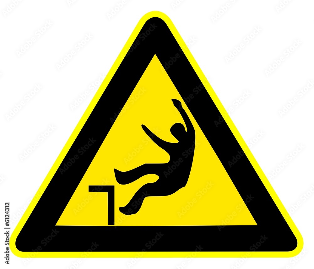 Panneau de Signalisation (Risque de chute) Stock Illustration | Adobe Stock