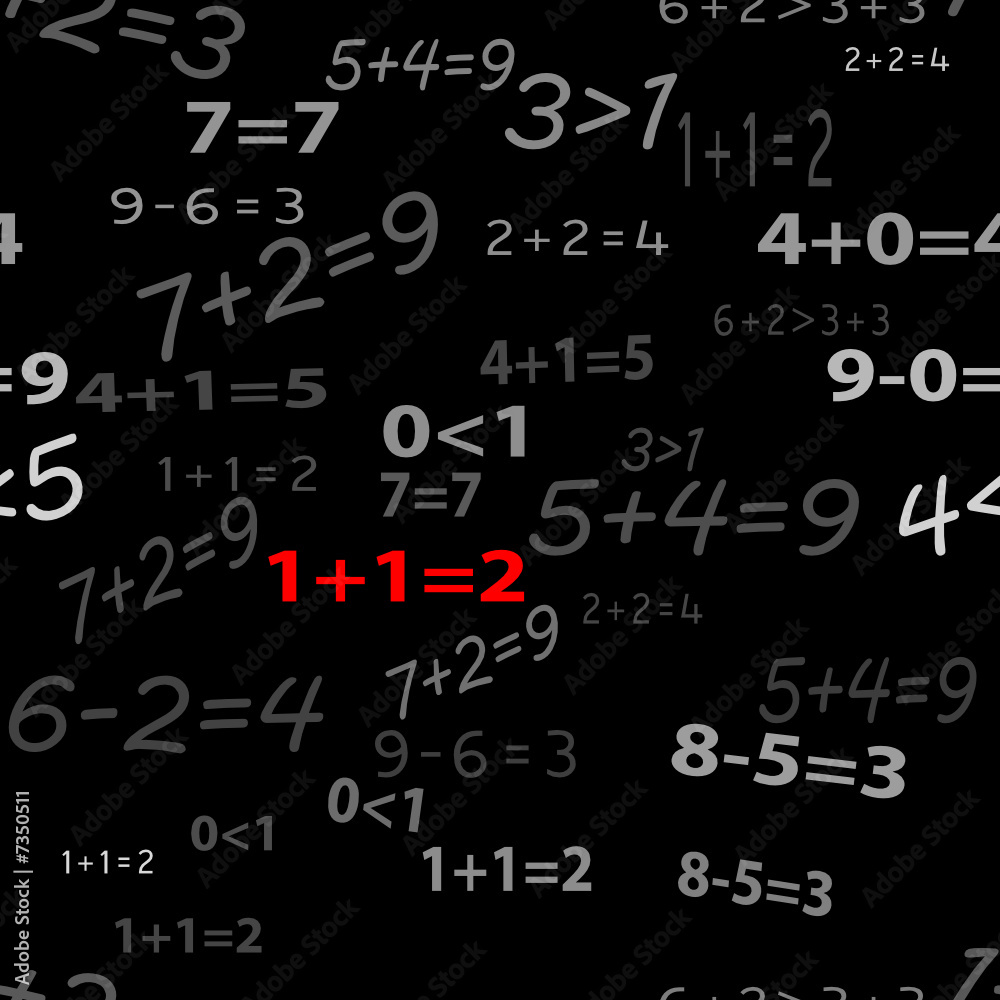 Seamlessly vector wallpaper funny mathematics Stock Vector | Adobe Stock