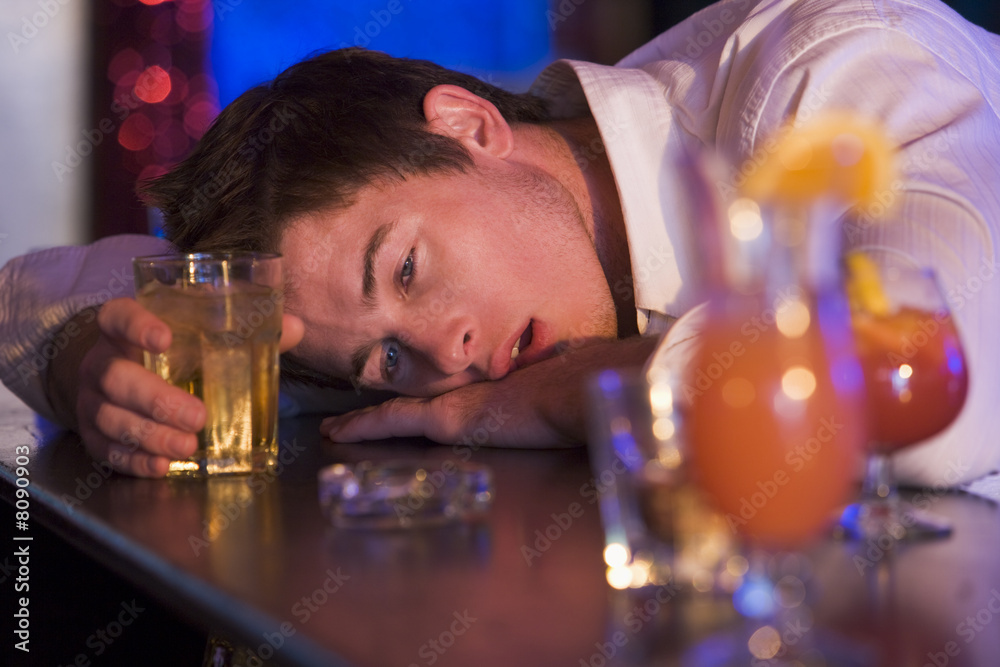 drunk young man
