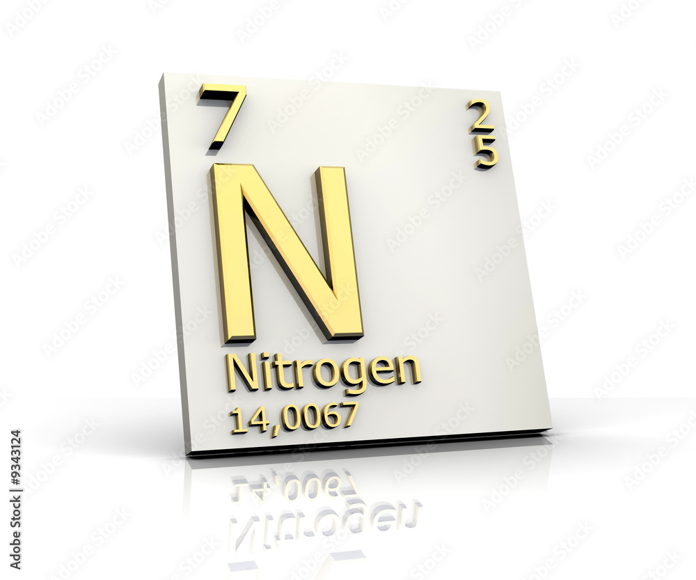 Nitrogen form Periodic Table of Elements Stock Illustration | Adobe Stock