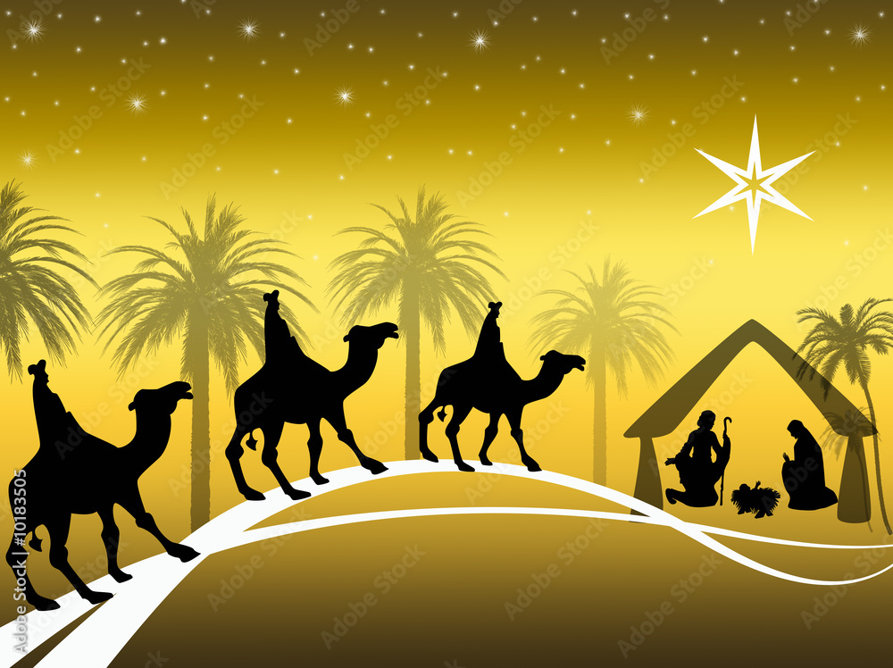 Golden Nativity Stock Illustration | Adobe Stock