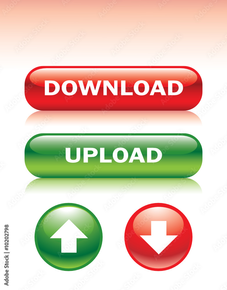 download and upload button Stock Vector | Adobe Stock