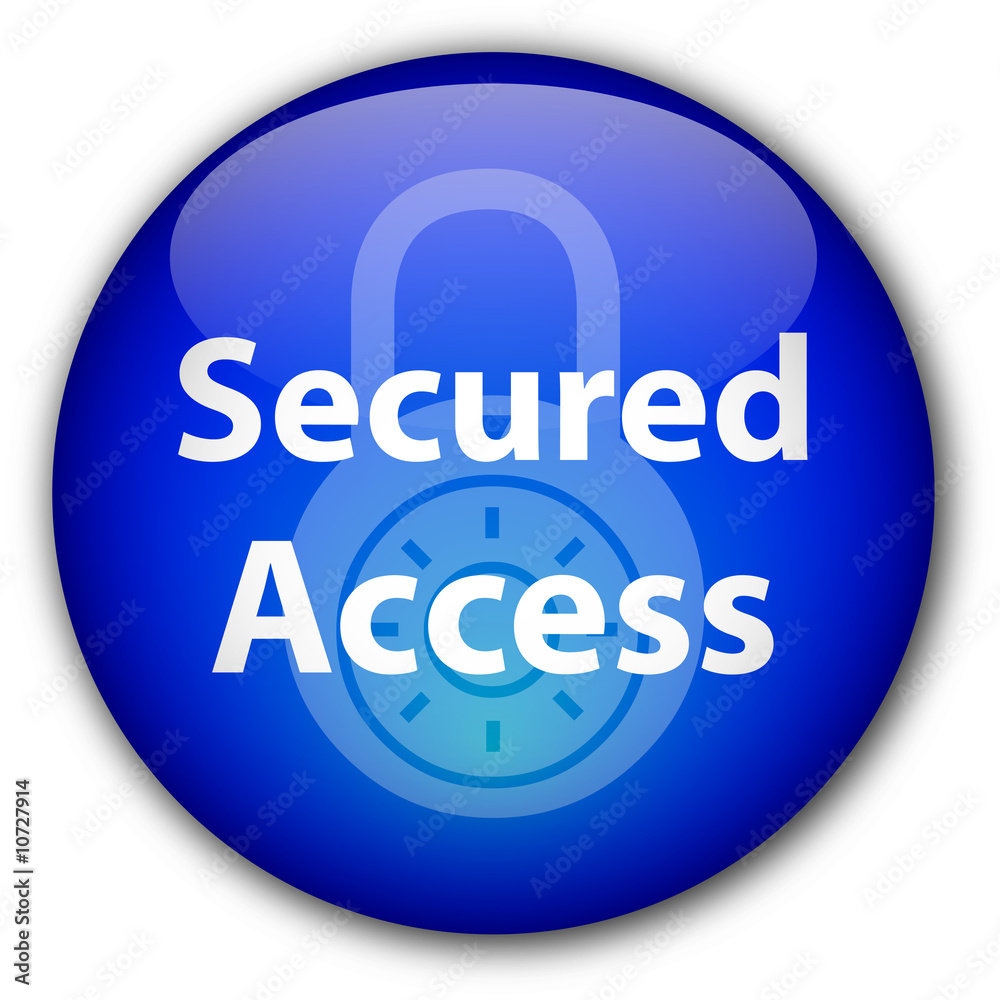 "Secured Access" button Stock Illustration | Adobe Stock