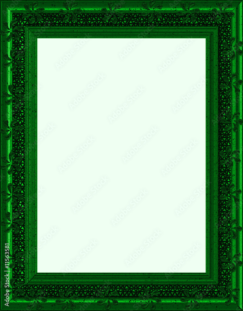 Emerald Green Special Frame - Portait - Isolated Copyspace Stock ...