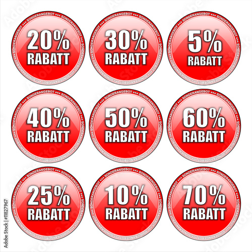 Symbole - Rabatt 5 - 70 Stock-Illustration | Adobe Stock