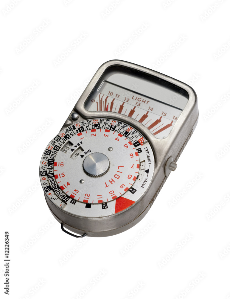 Vintage light meter with clipping path Stock Photo | Adobe Stock