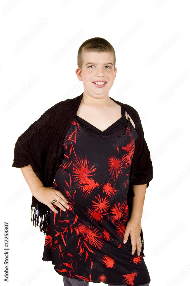 boy dressed up as a girl Stock Photo | Adobe Stock