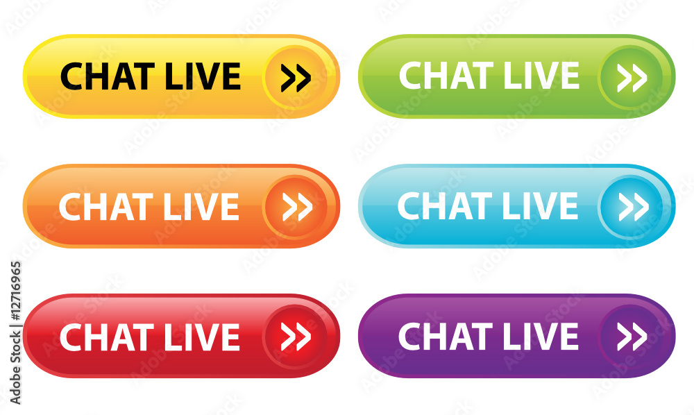 Chat Live Buttons Stock Vector | Adobe Stock