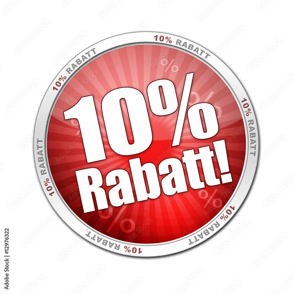 Stock-Illustration „button 10 prozent rabatt“ | Adobe Stock
