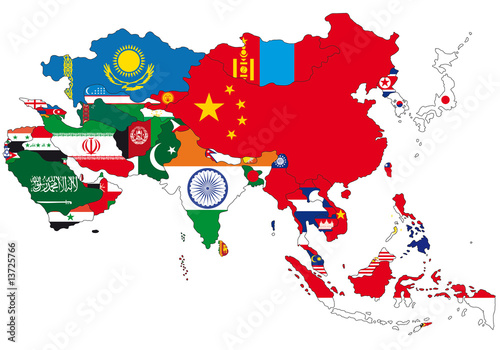 asia a bandiere vettoriale Stock | Adobe Stock