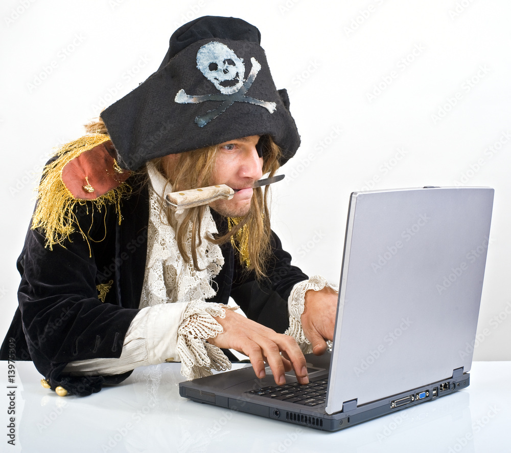 pirate computer Stock Photo | Adobe Stock