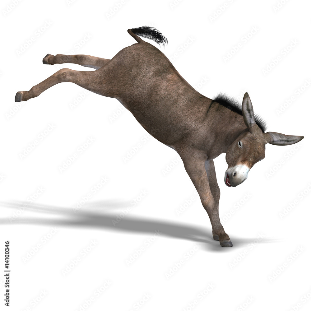 Donkey Render Stock Illustration | Adobe Stock
