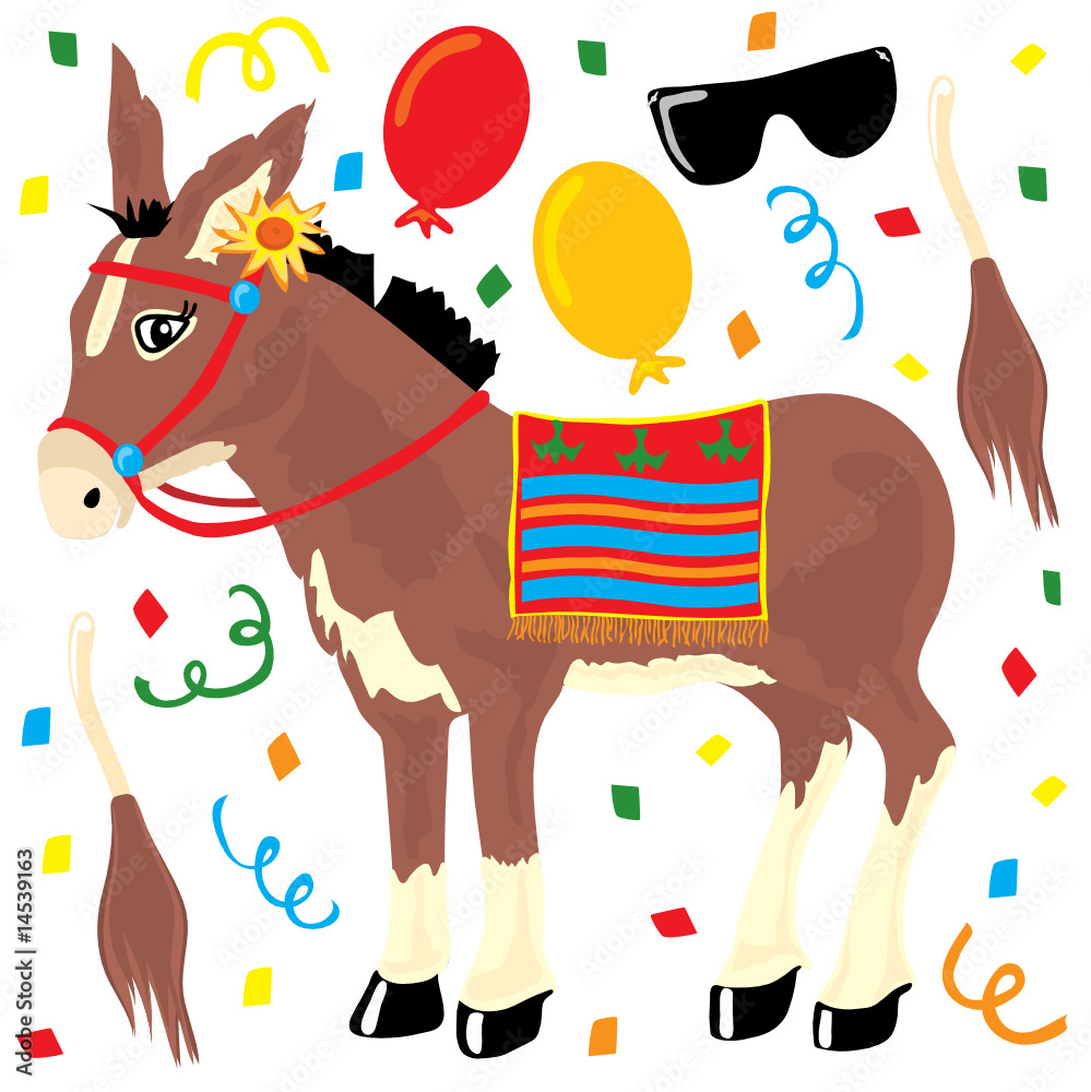 Pin the Tail on the Donkey Stock Vector | Adobe Stock