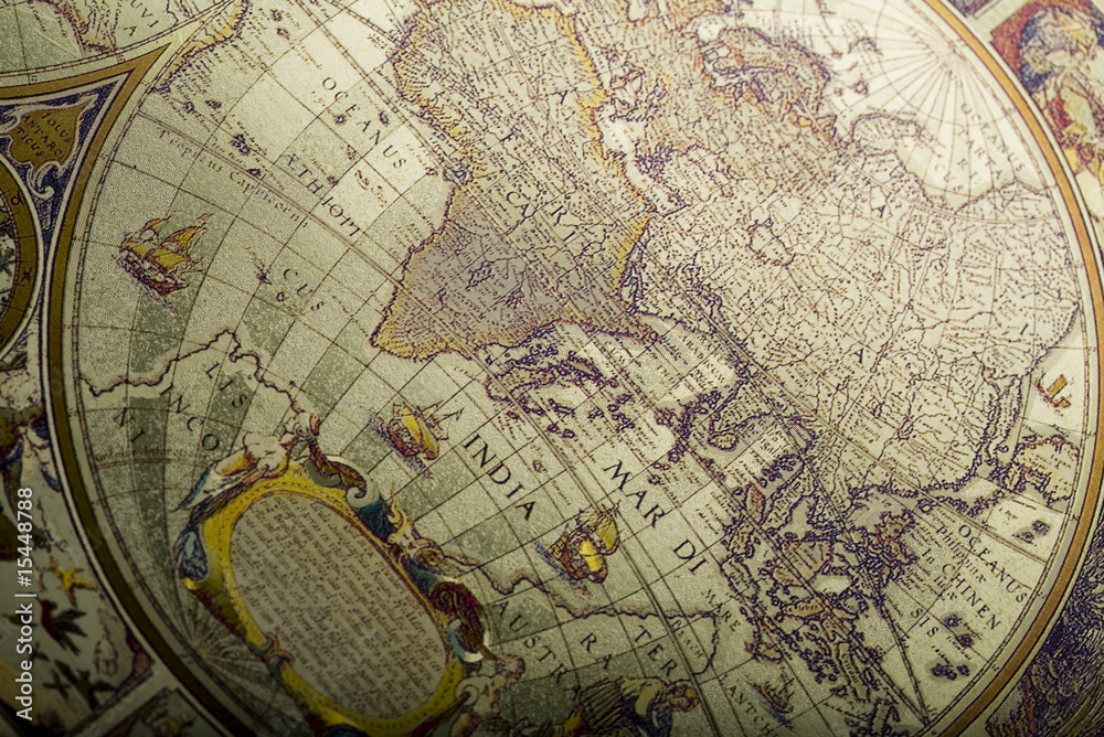 Ancient map of the world Stock Photo | Adobe Stock