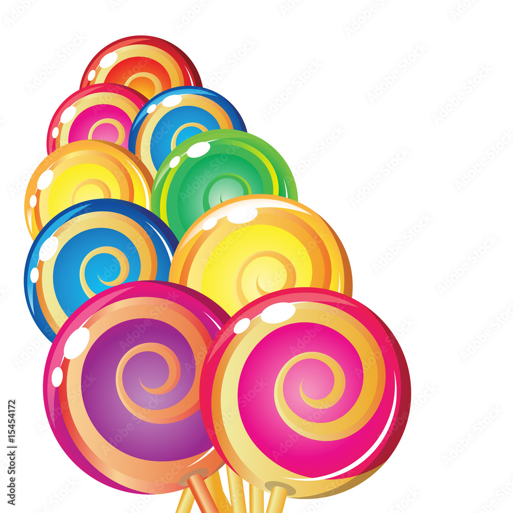 Border of lollipop. Stock Vector | Adobe Stock
