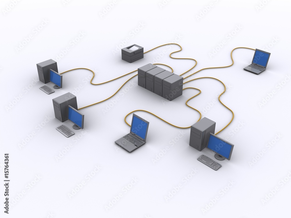 wired network diagram Stock Illustration | Adobe Stock