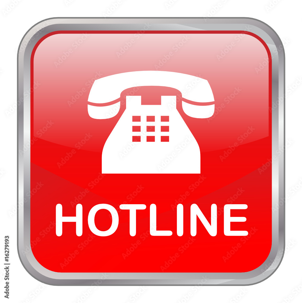 Vektor Square vector button "HOTLINE" (red) ve službě Stock | Adobe Stock