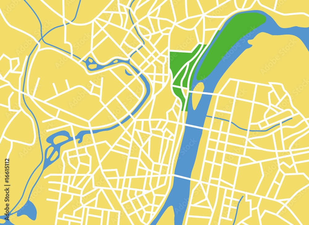 Vector map of Pyongyang. Stock Vector | Adobe Stock