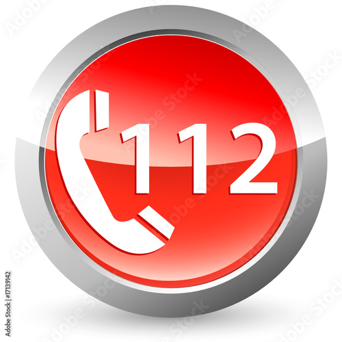 Notruf 112 - Button – Stock-Vektorgrafik | Adobe Stock