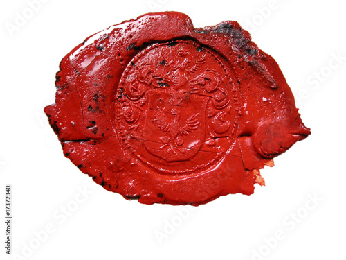 Sigillo in cera lacca foto Stock | Adobe Stock