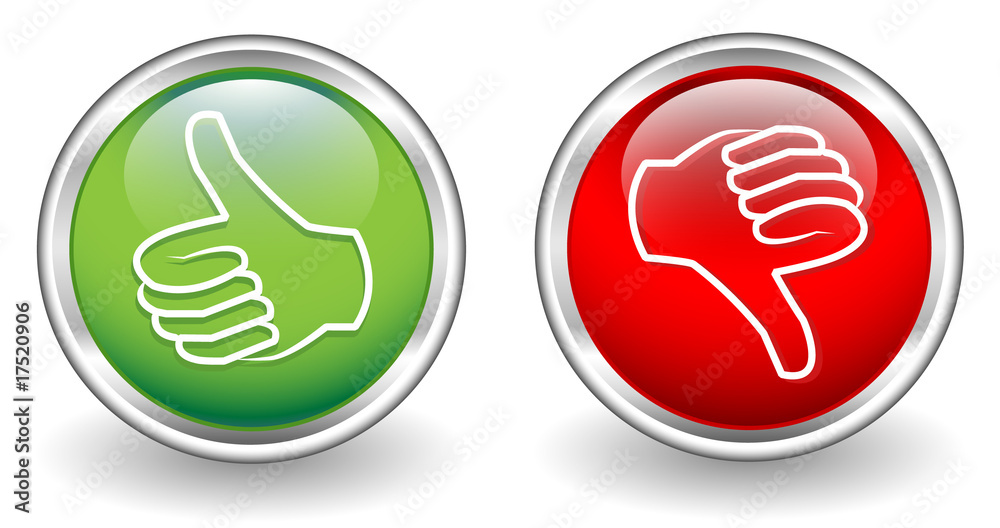 botones ok-ko Stock Vector | Adobe Stock