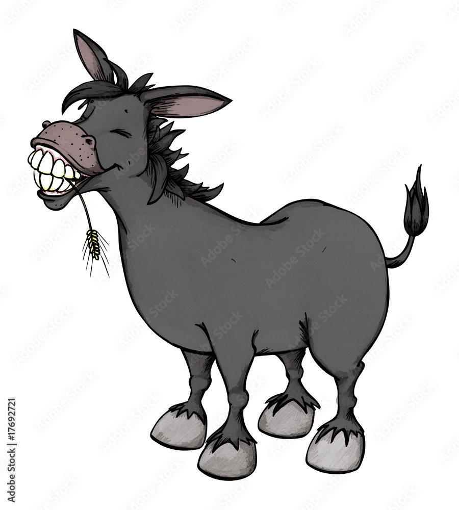 Stock-Illustration „Esel, lachen, Zähne, glücklich, Bauernhof“ | Adobe ...