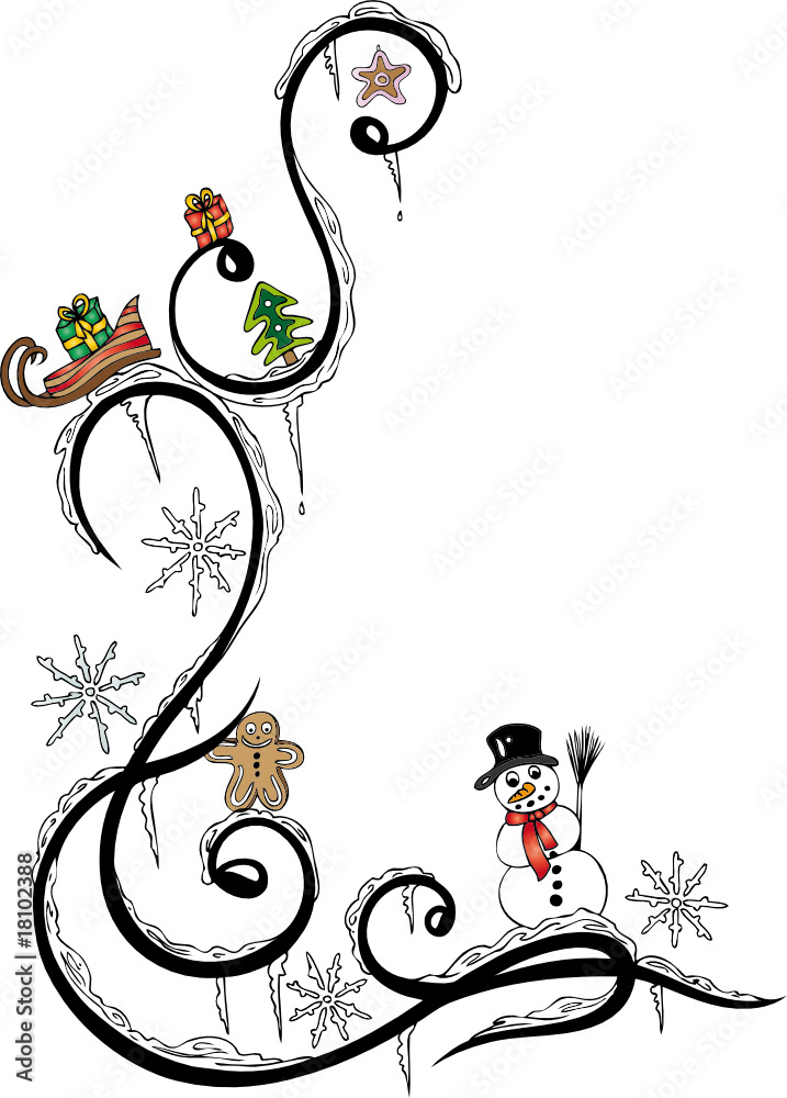 Stock-Vektorgrafik „christmas design element, Weihnachten, Ranke ...