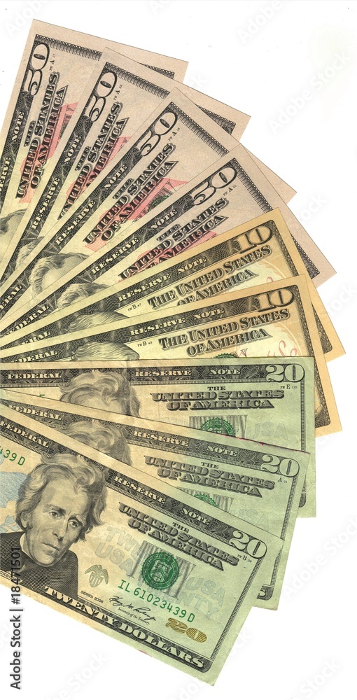 Photo Stock range of money, US dollar $ | Adobe Stock