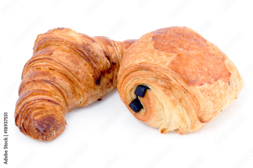 Photo Stock Croissant et chocolatine | Adobe Stock