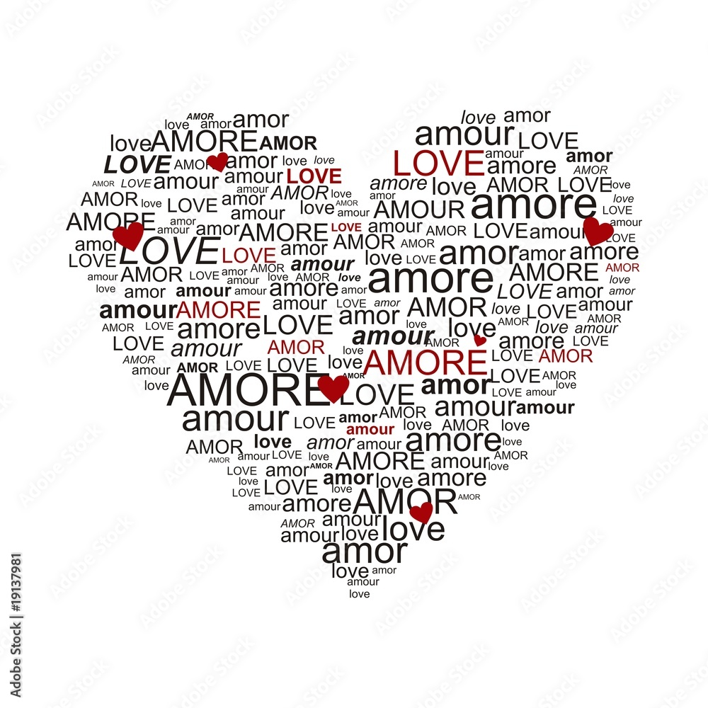 Vetor LETRAS DEL CORAZÓN do Stock | Adobe Stock