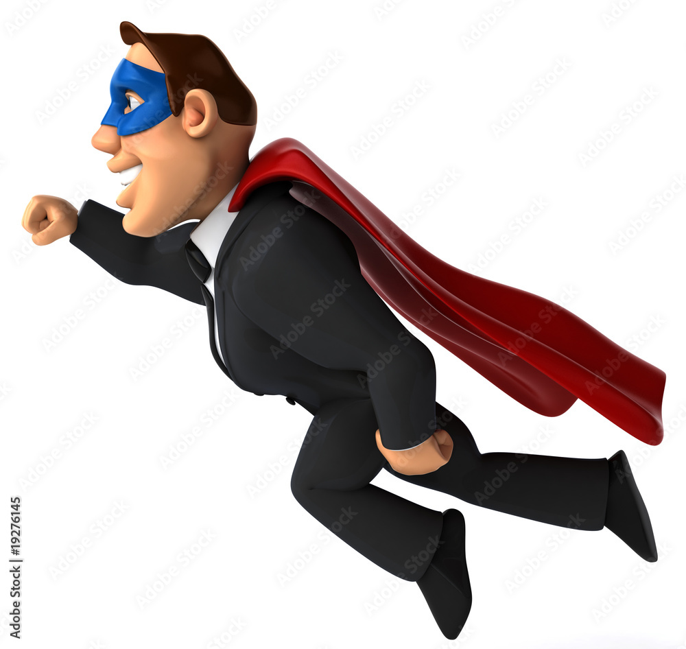 Super businessman Stock Illustration | Adobe Stock