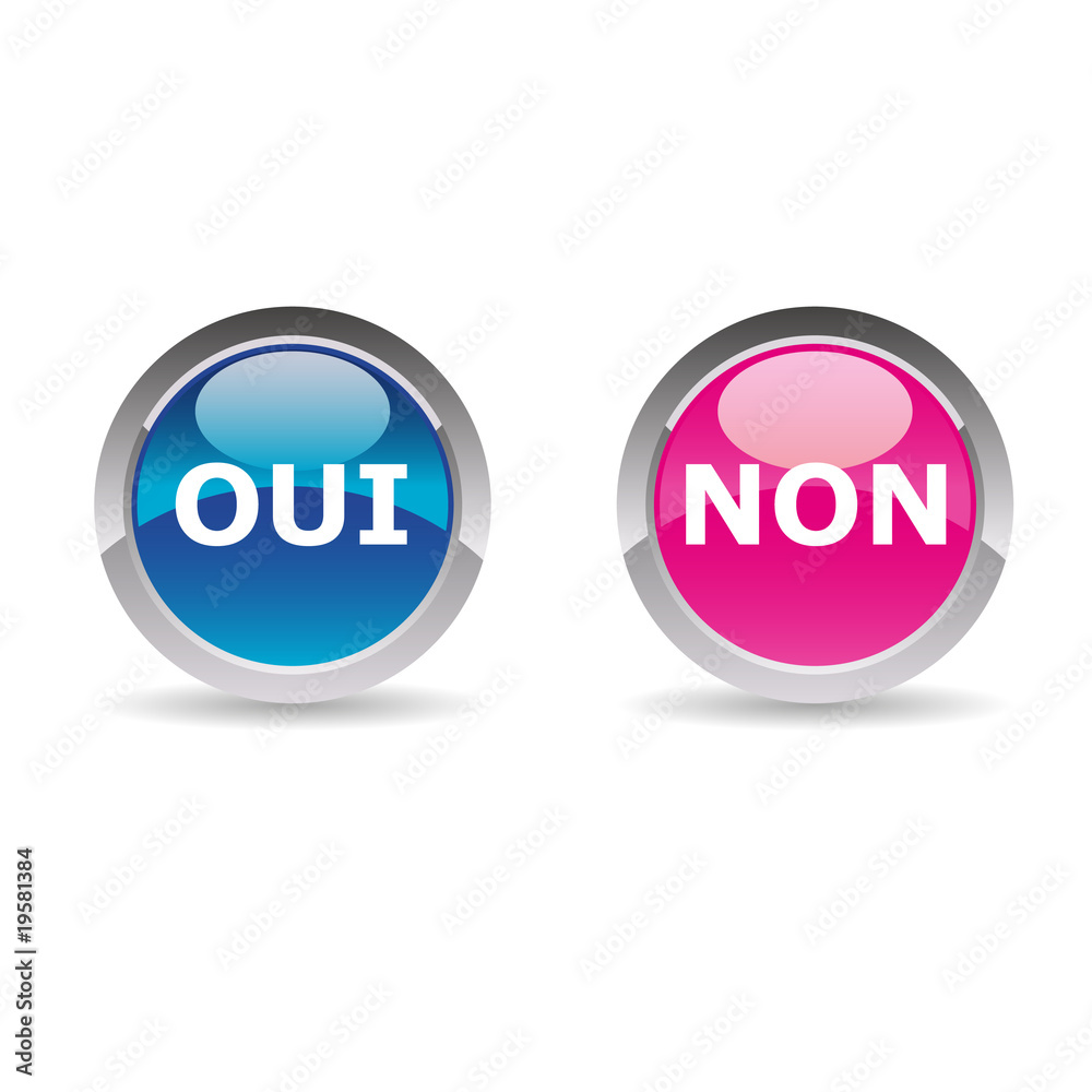 Picto oui non Stock Vector | Adobe Stock