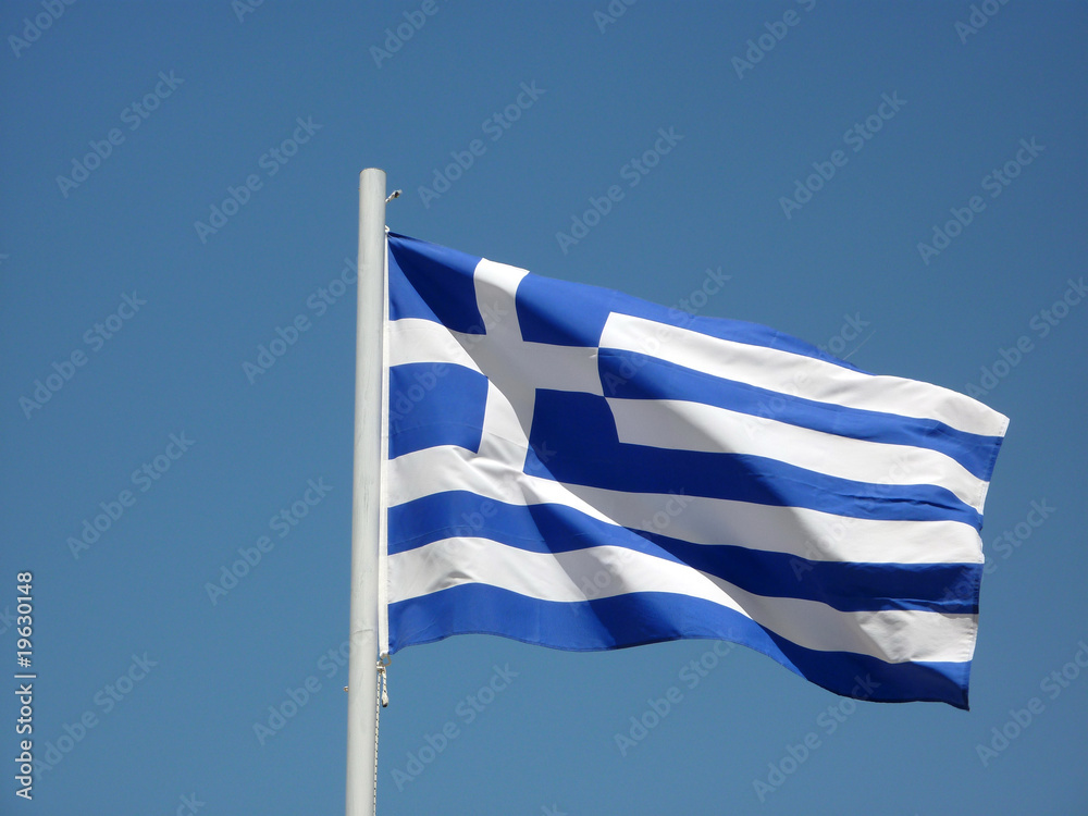 drapeau grec Stock Photo | Adobe Stock
