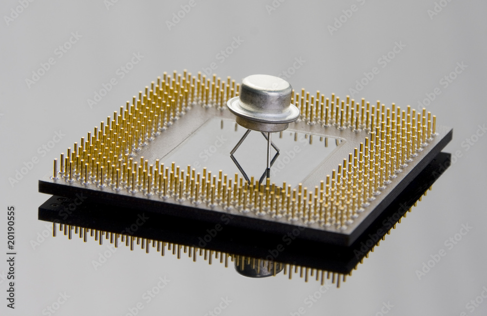 Concept of the processor and transistor Stock Photo | Adobe Stock