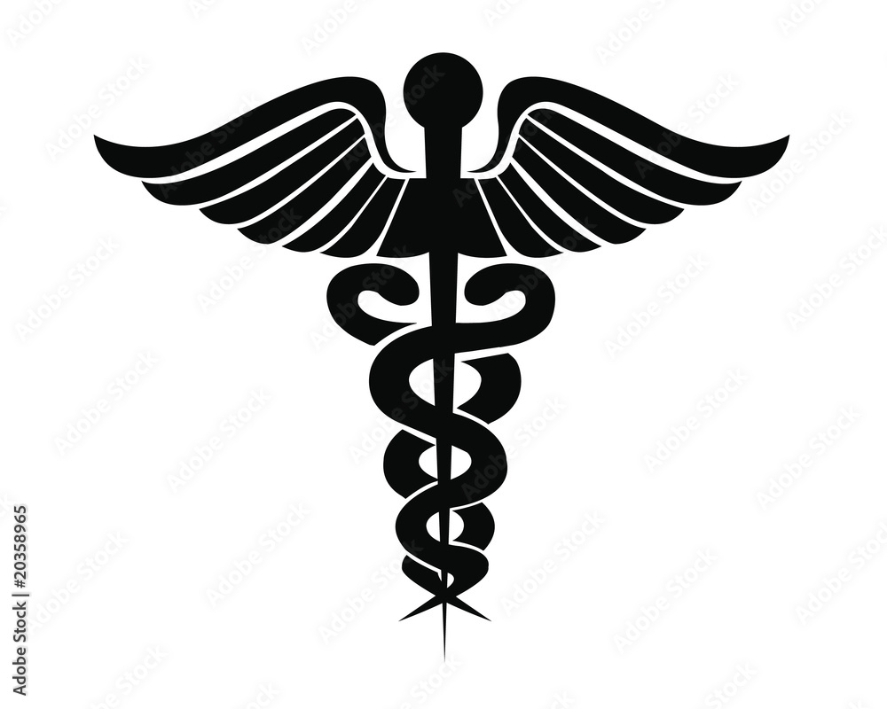 caduceus symbol Stock Vector | Adobe Stock