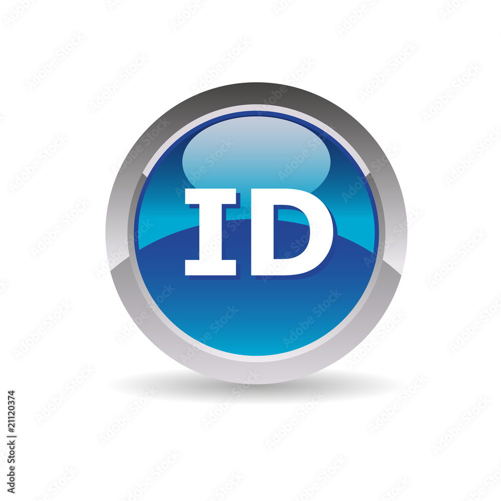 Image vectorielle Stock Icone bouton identifiant - Icon button id ...