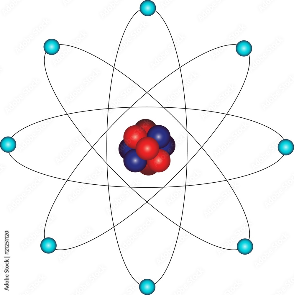 Atom and electron orbital Stock Vector | Adobe Stock