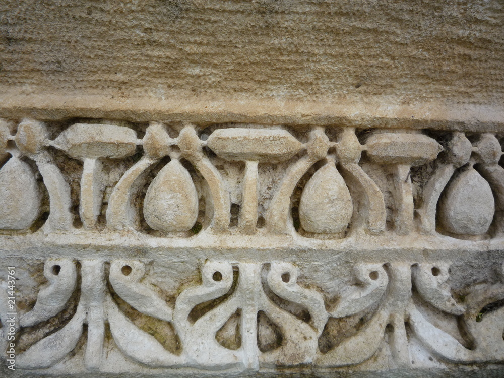 roman stone marble sculpted egg and dart pattern cornice from temple ...