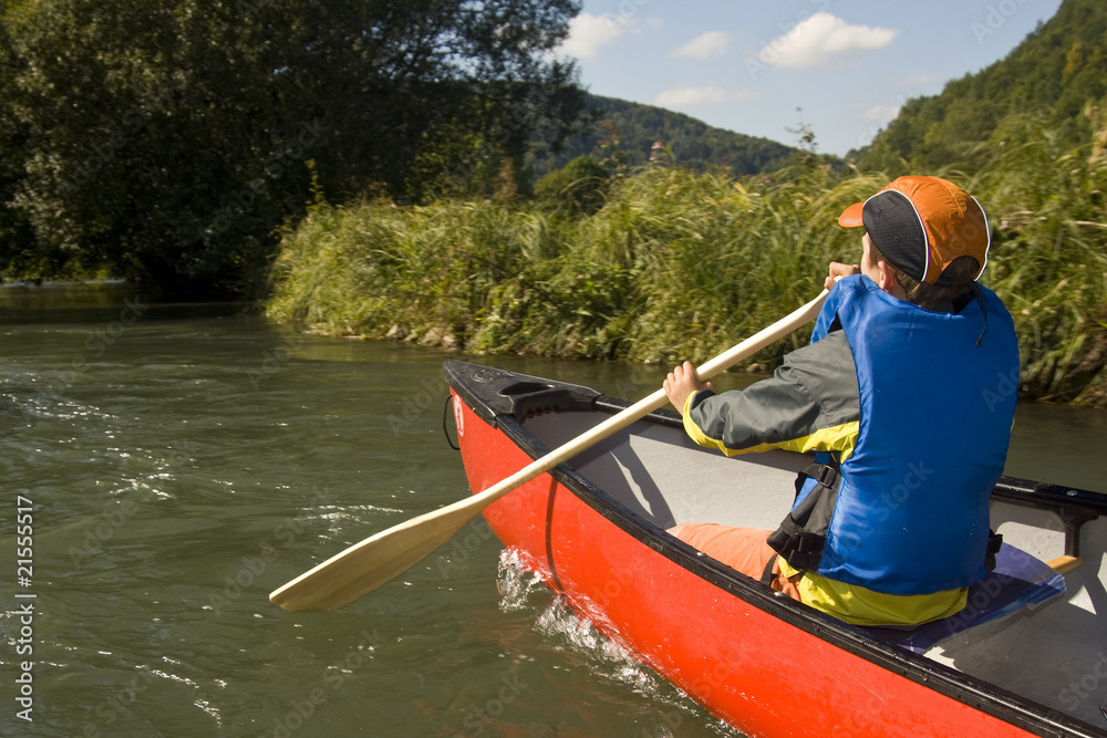 Abenteuer mit dem Kanu Stock Photo | Adobe Stock