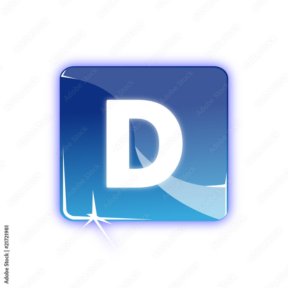 Picto lettre D - Icon letter d Stock Vector | Adobe Stock