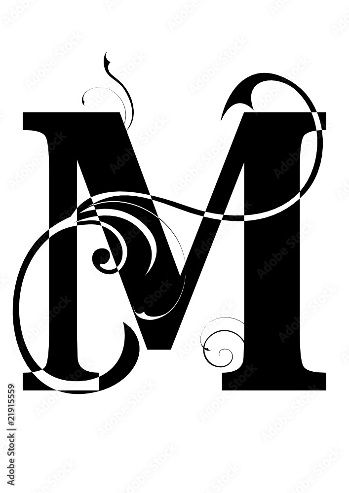 letra M alfabeto Stock Vector | Adobe Stock