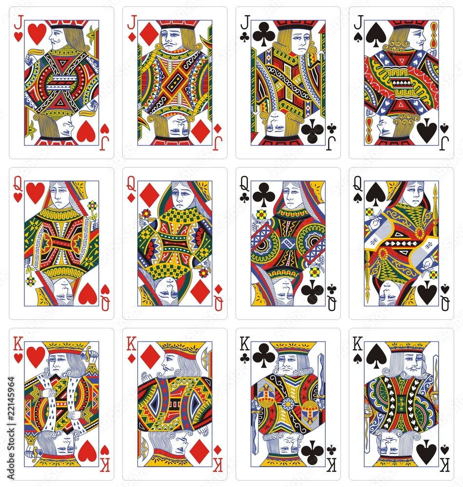 playing cards classic jack queen king Stock Vector | Adobe Stock